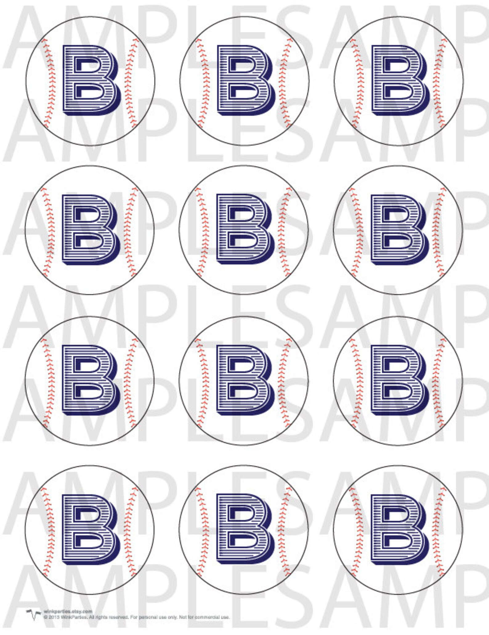 Baseball Party Instant Download / Baseball Stickers / Baseball ...