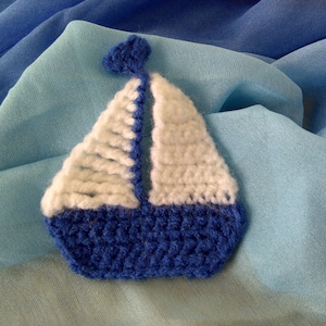 PATTERN Crocheted Boat and Wave Appliques by Binkleblossoms, Sailing ...