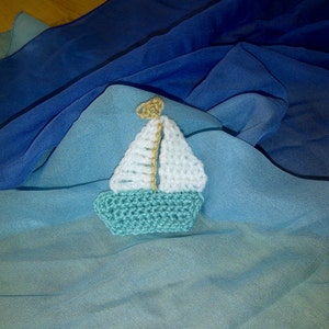 PATTERN Crocheted Boat and Wave Appliques by Binkleblossoms, Sailing ...