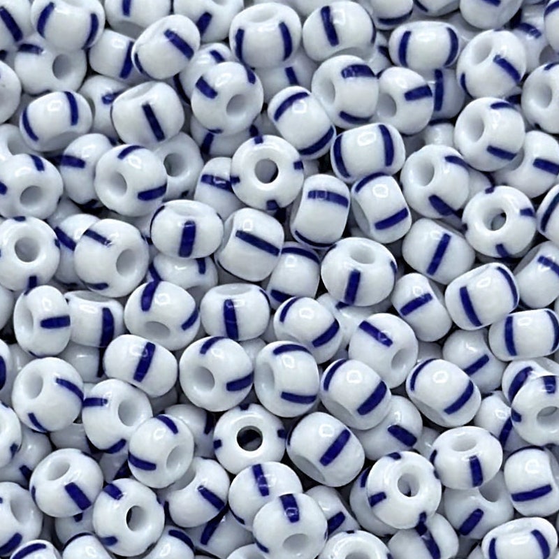 Blue White Beads - Etsy