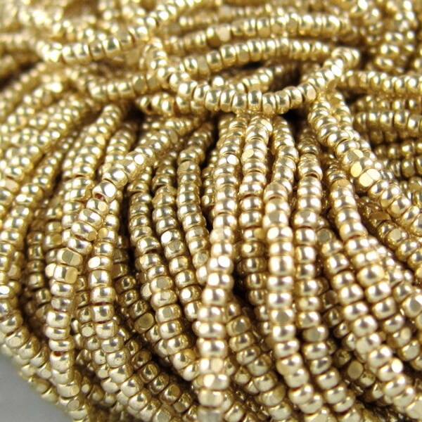 Gold Glass Beads - Etsy