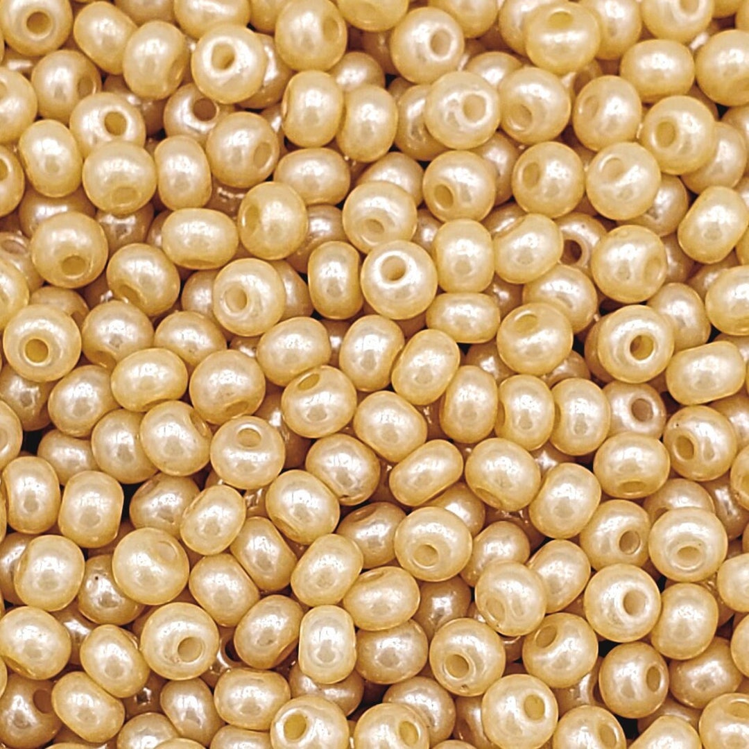 6/0 Dark Beige Pearl Ceylon | Preciosa Glass Czech Seed Beads 4 Mm ...