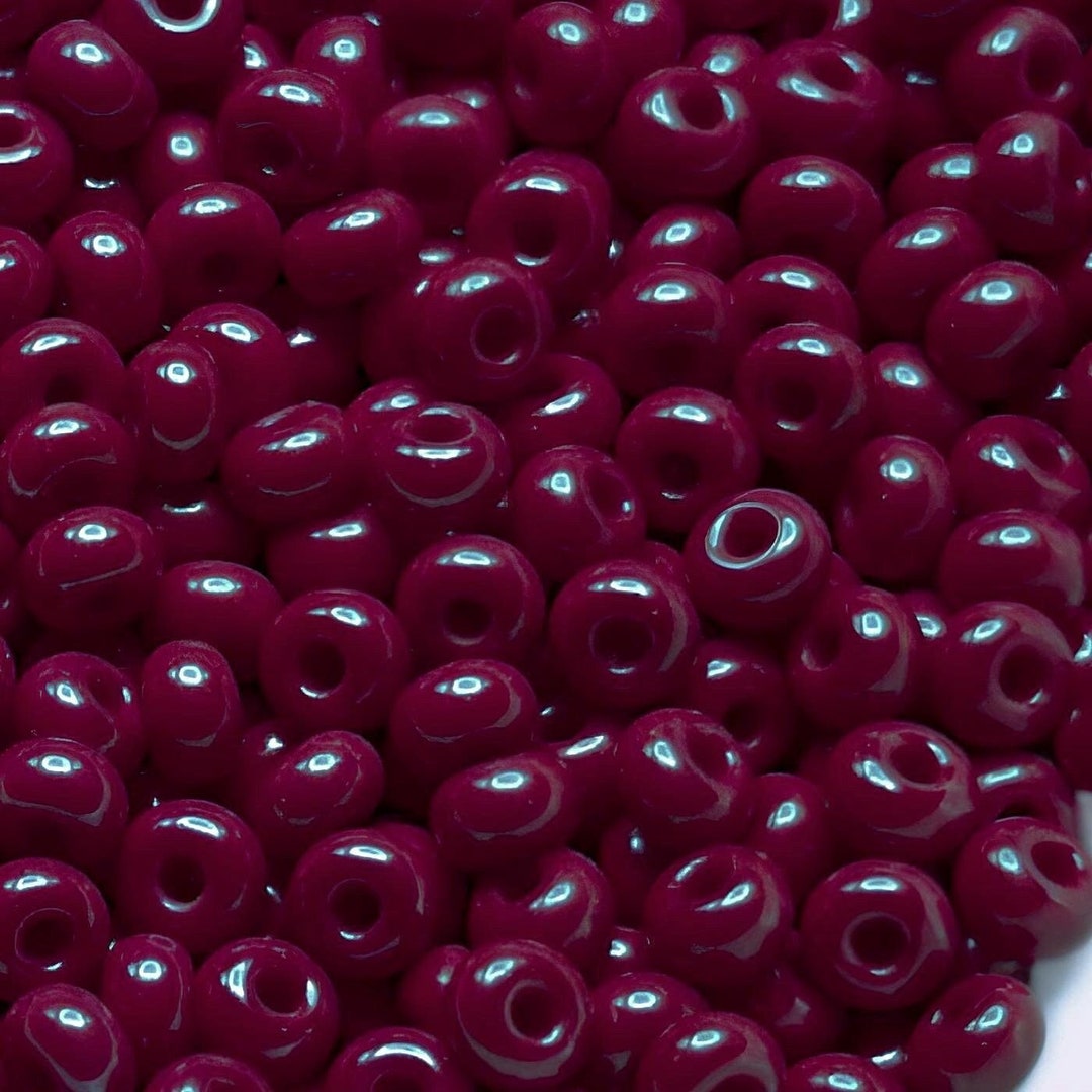 5/0 & 6/0 Burgundy Red / Maroon Opaque #93310 . Glass Czech Seed Beads ...