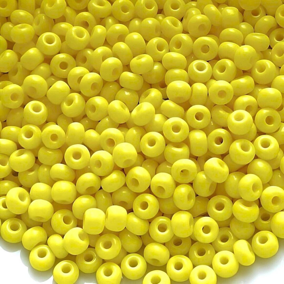 6/0 Lemon Yellow Terra Intensive Dyed Opaque #16A86 . Preciosa Glass ...