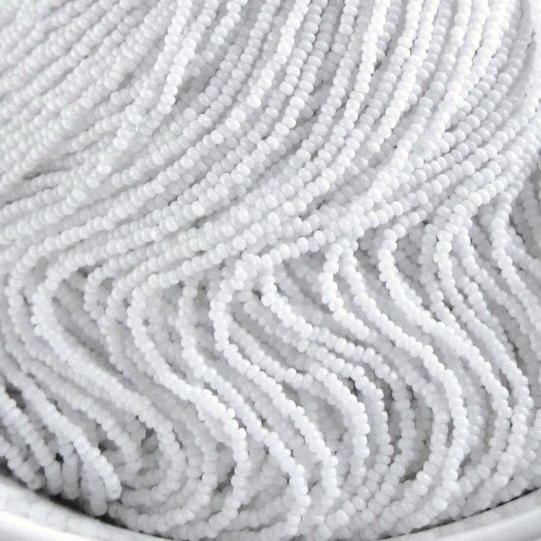 White Opaque Czech Glass Seed Beads: 13/0 Charlottes, 1.7mm - Etsy