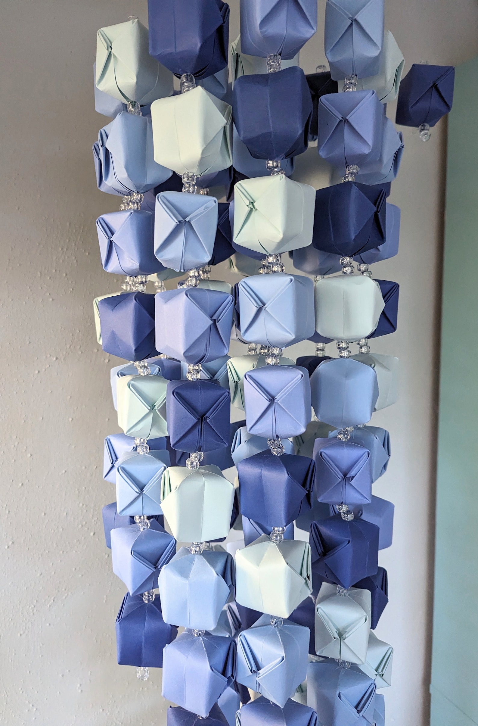Shades of Blue - Origami Balloons Mobile - Etsy