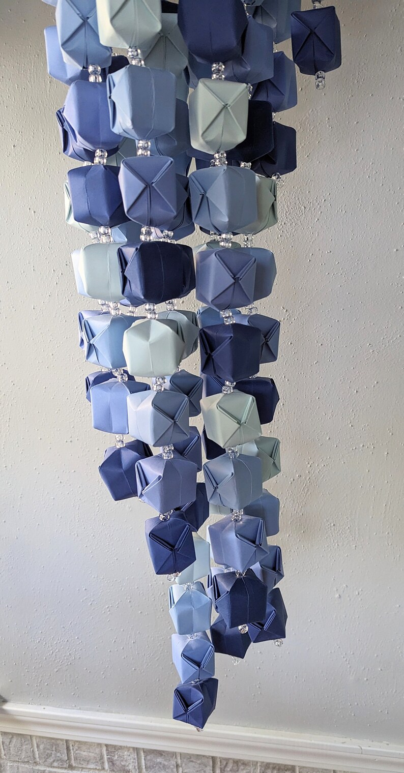 Shades of Blue - Origami Balloons Mobile - Etsy