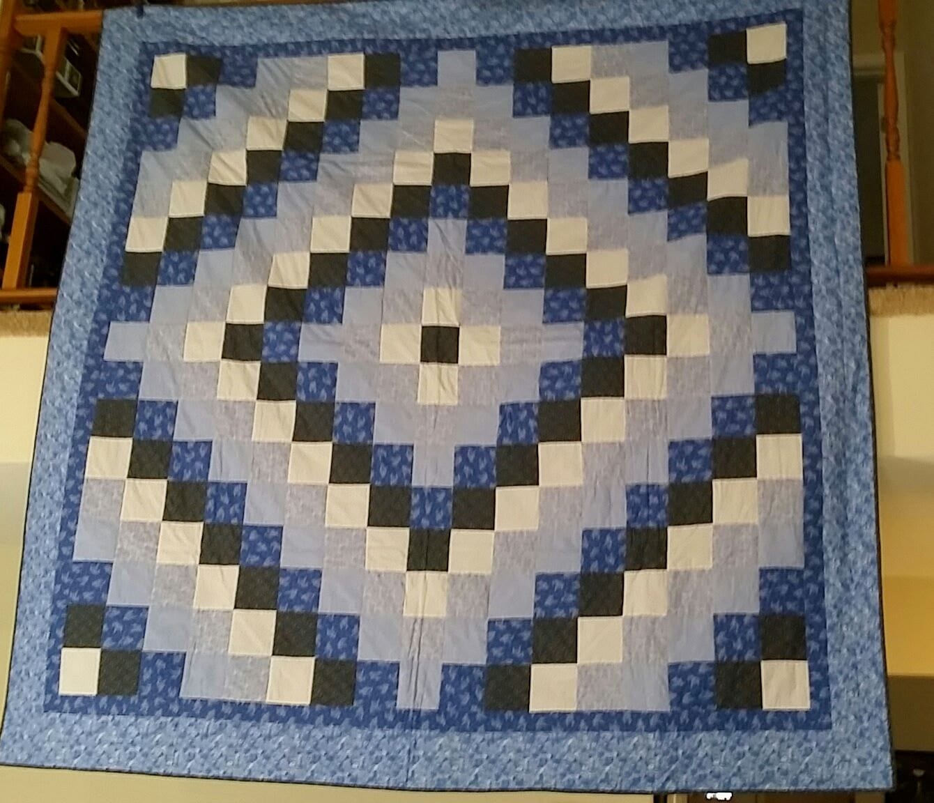 King Size Handmade Around the World Quilt, Blue - Etsy