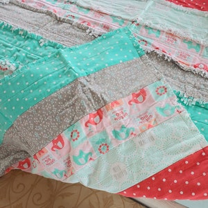 Colorful Baby Flannel Rag Quilt - Etsy