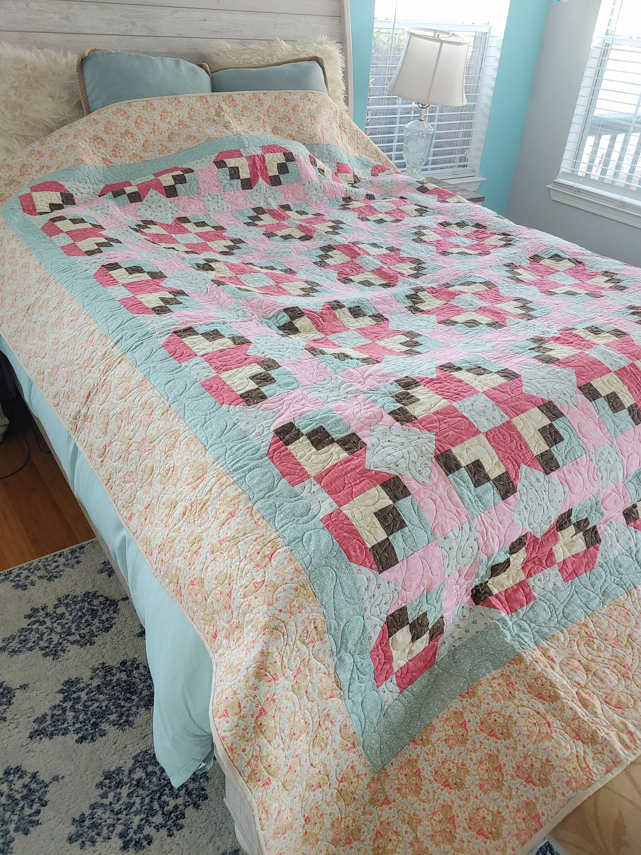 Handmade Unique Large Quilt - Etsy