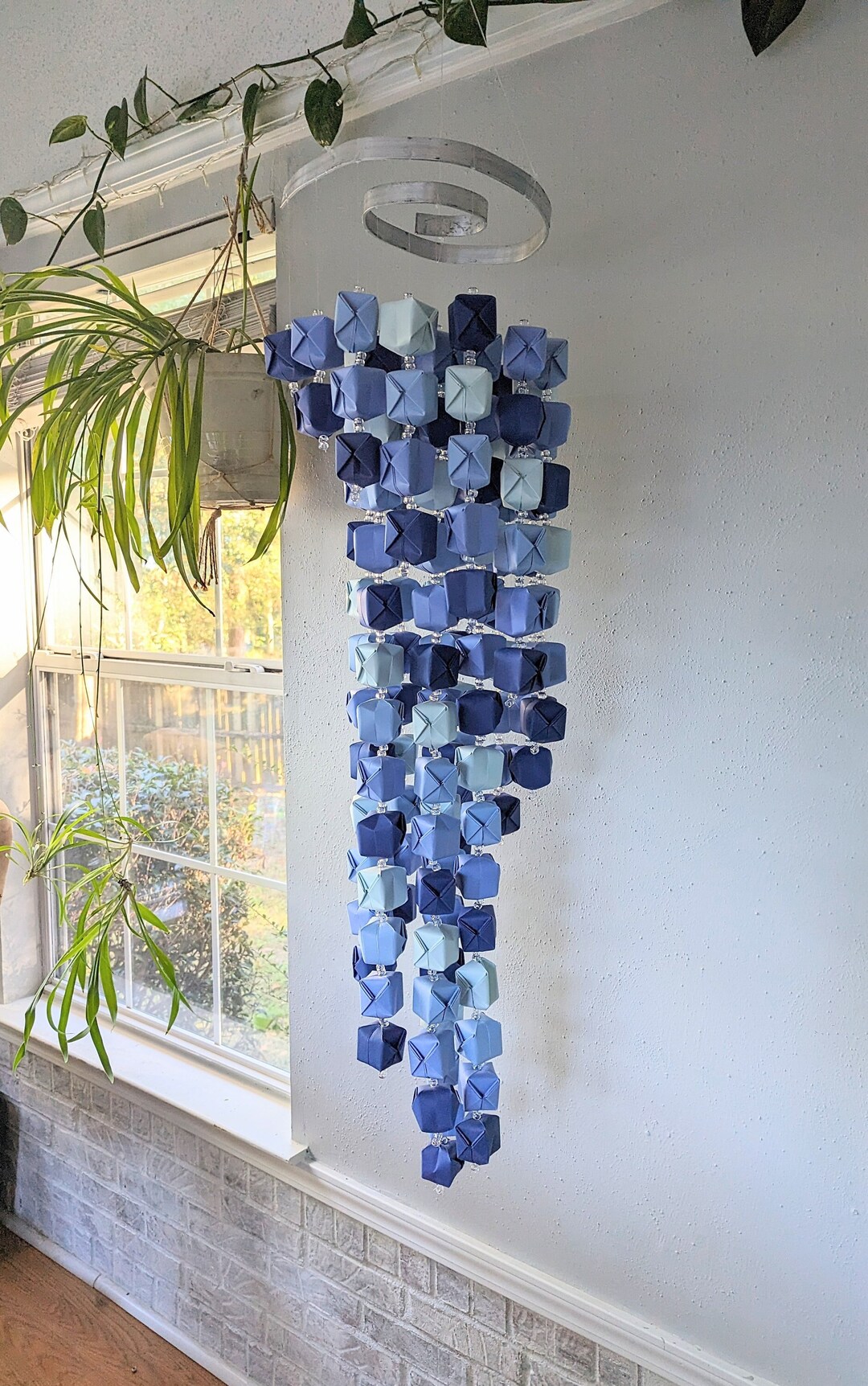 Shades of Blue - Origami Balloons Mobile - Etsy