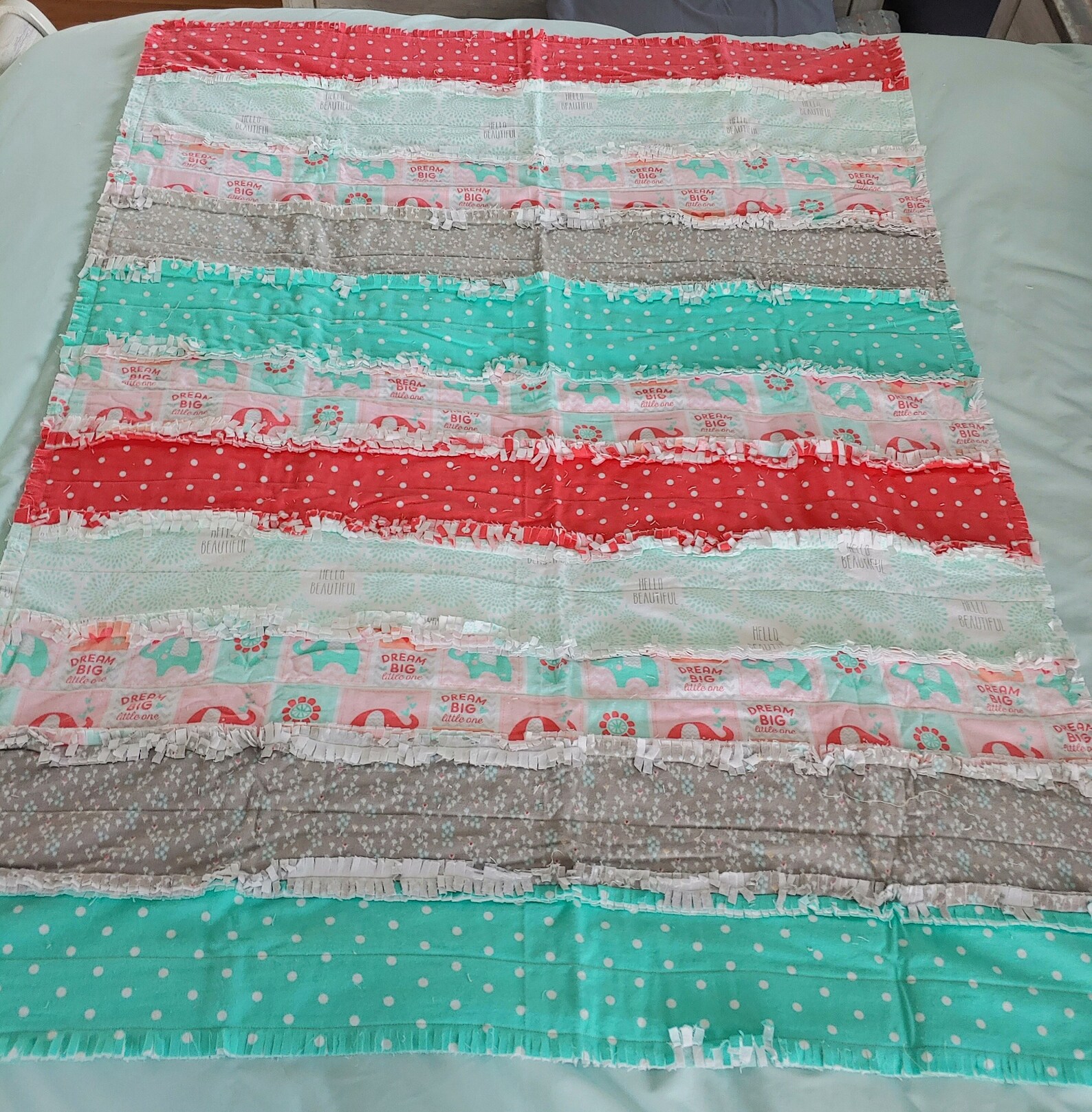 Colorful Baby Flannel Rag Quilt - Etsy