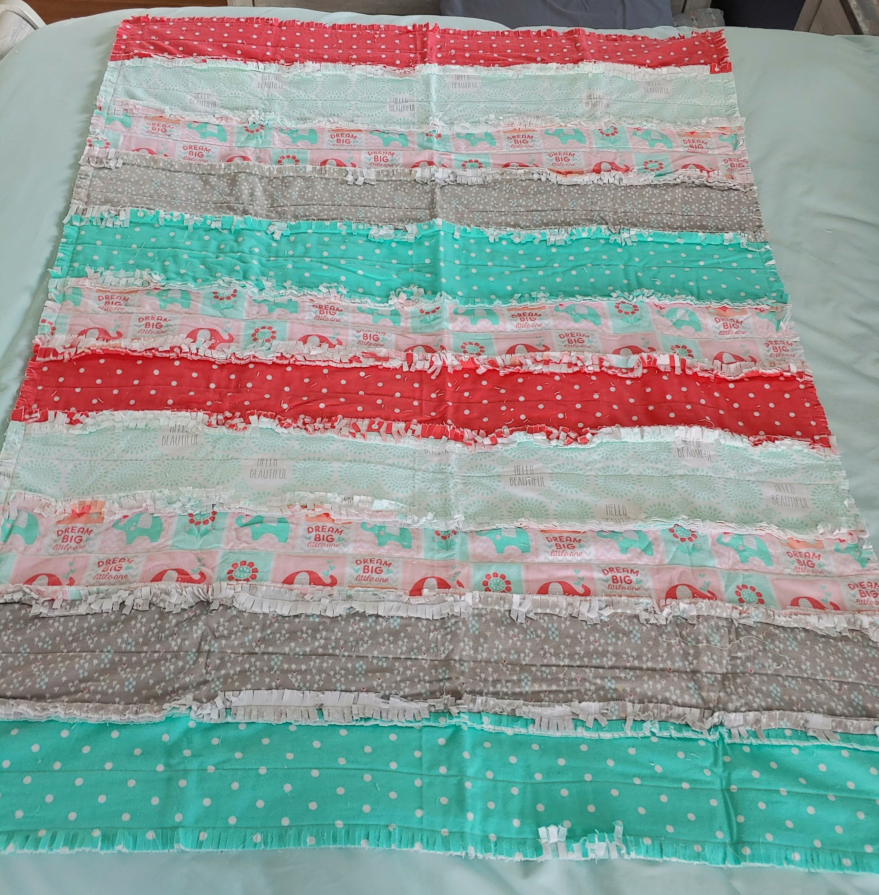 Colorful Baby Flannel Rag Quilt - Etsy