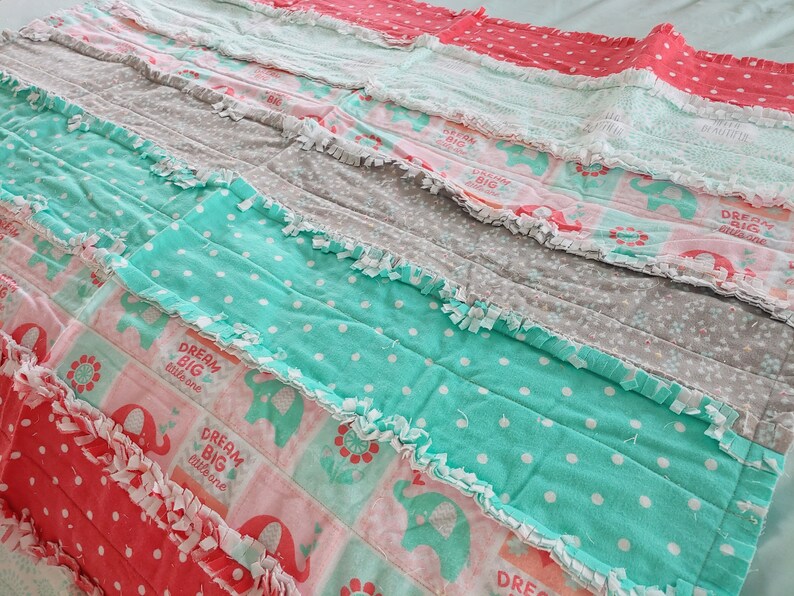 Colorful Baby Flannel Rag Quilt - Etsy