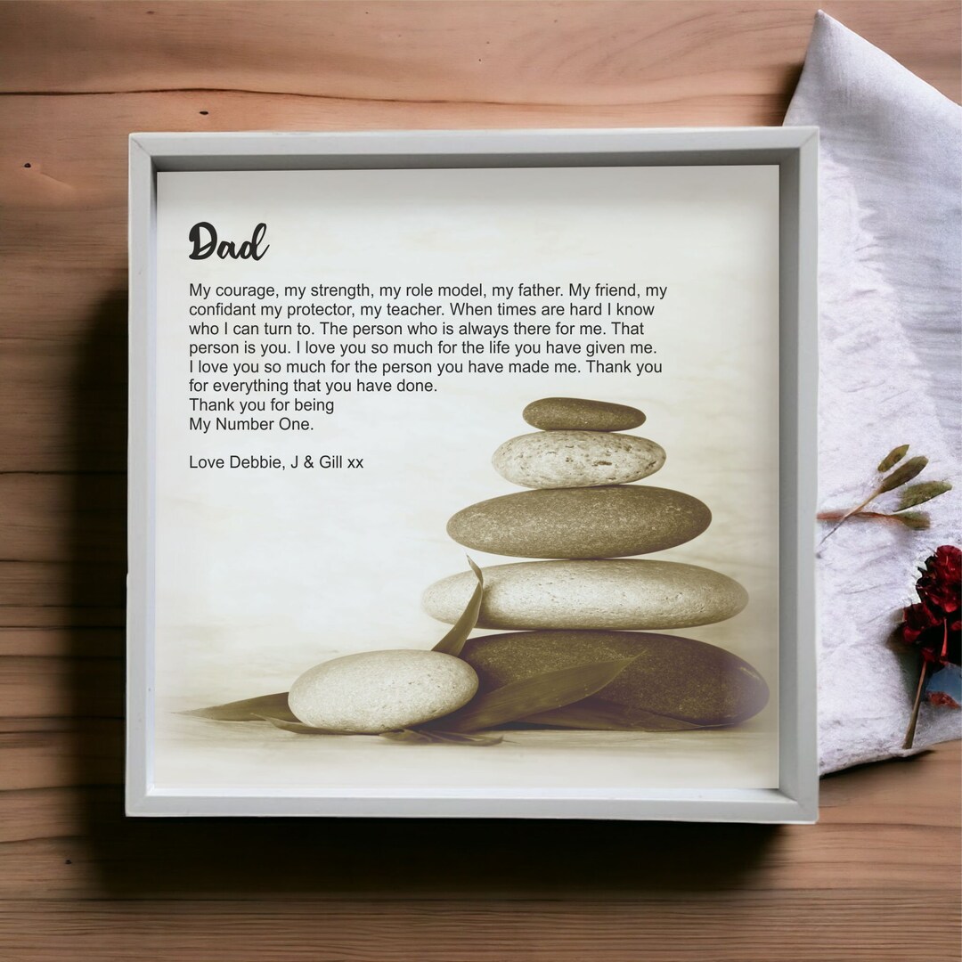 Personalised Dad Poem Framed Wood Plaque My Father Gift for Dad Special ...