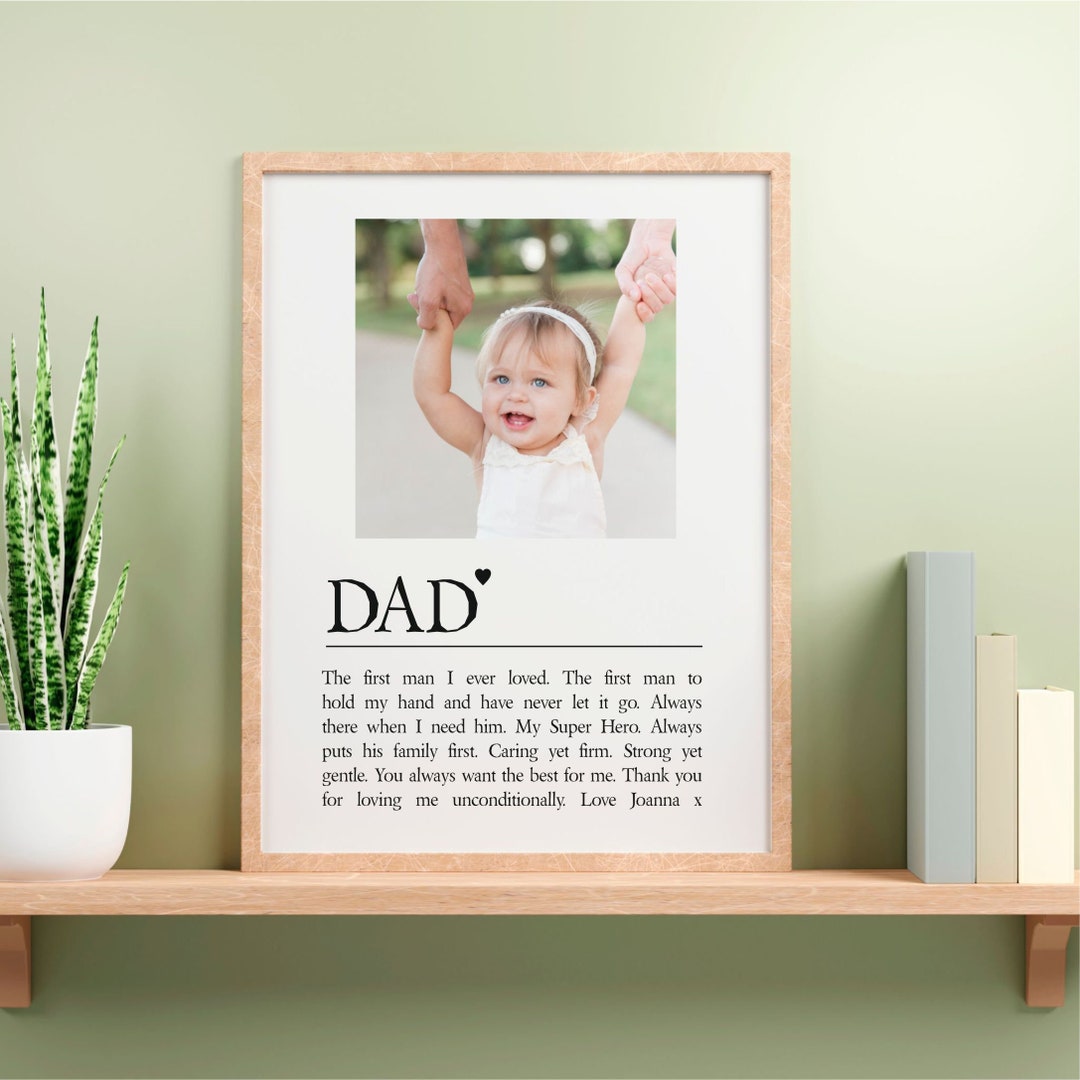 Dad Personalised Photo Framed Poem Print Personalised Dad - Etsy
