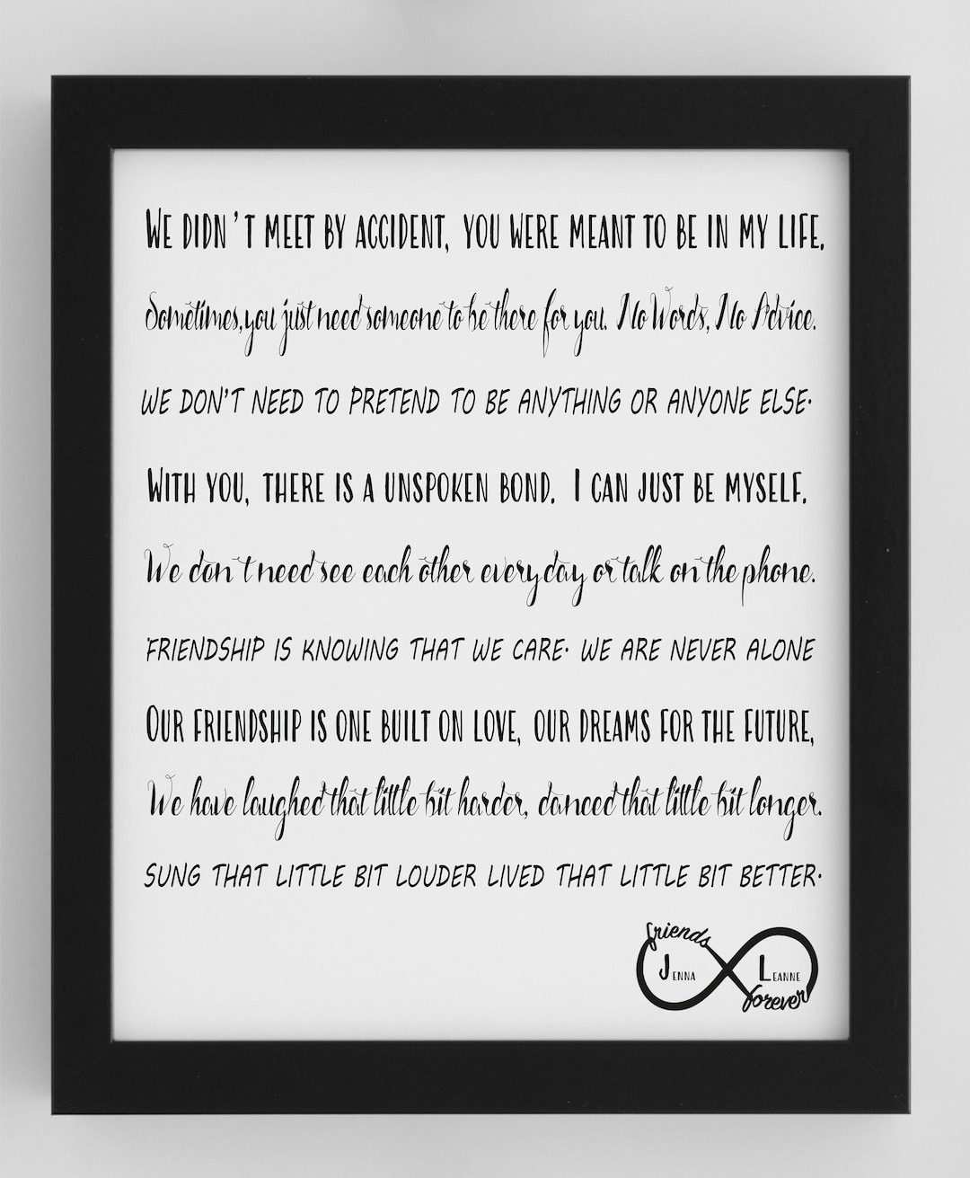 Personalised Friendship Framed Poem Forever Friend Special Friend Best ...