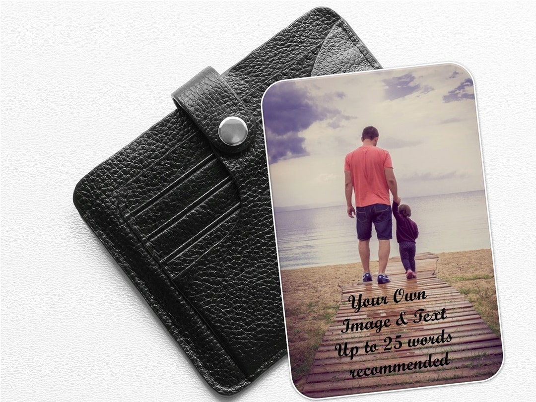 Personalised Bespoke Wallet Insert Card Personalise With Your Own Image ...