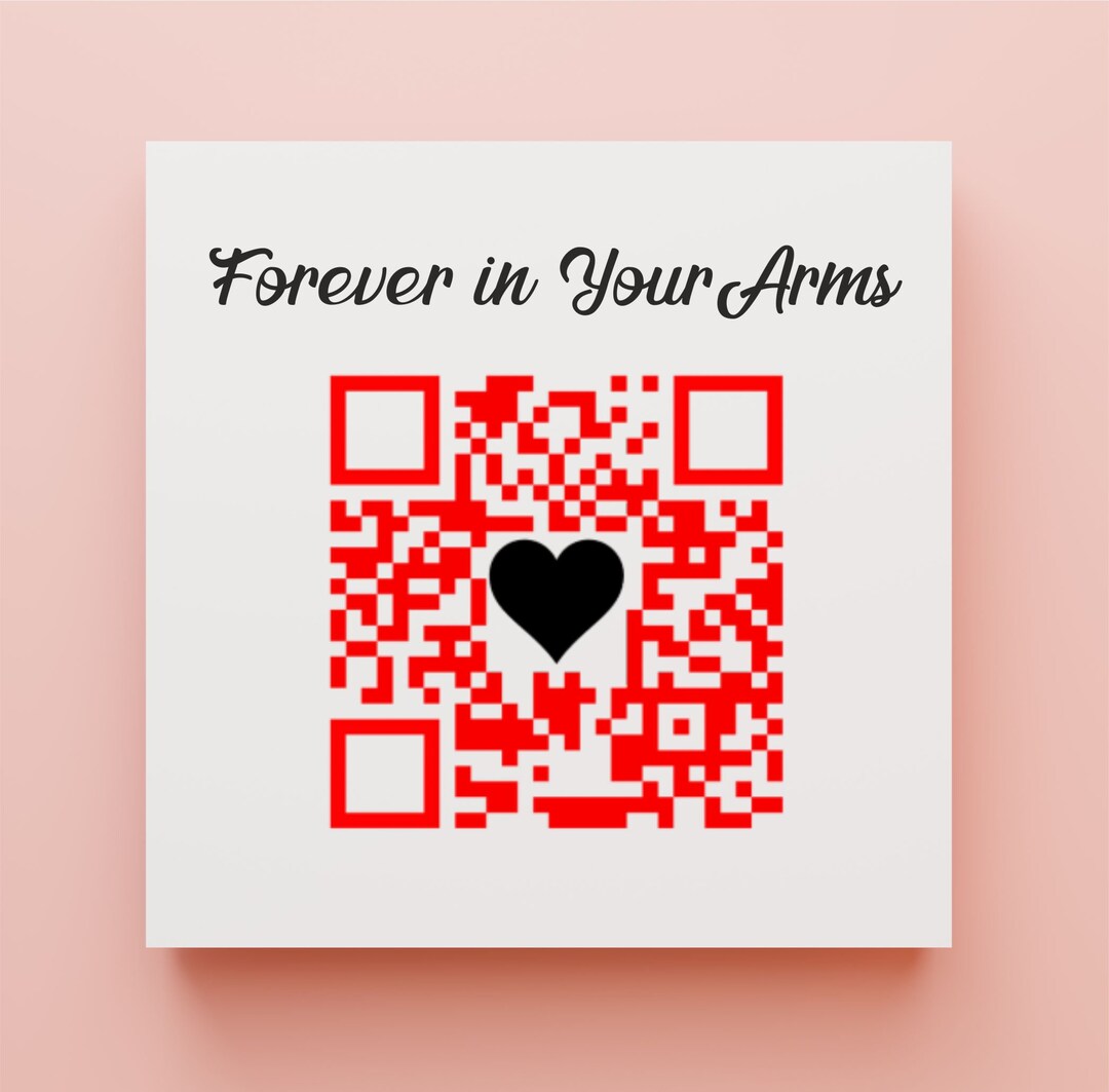 Forever in Your Arms Personalised Love Poem QR Code Greeting Card ...