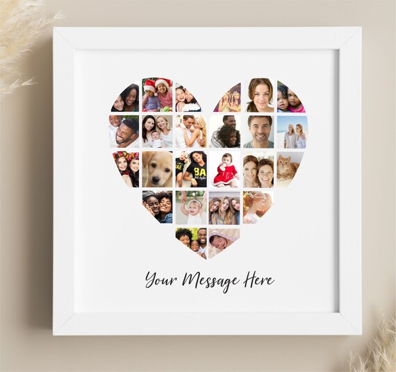 Family Heart Collage Gift for Valentine's Day Anniversary gift Digital ...