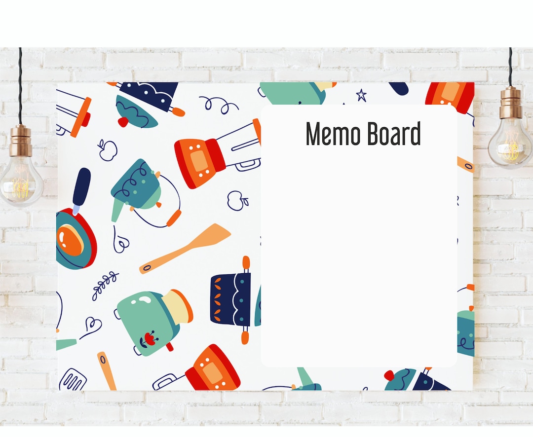 Metal Memo Notice Board Family Notes Wipeable Board Decorative Notice ...