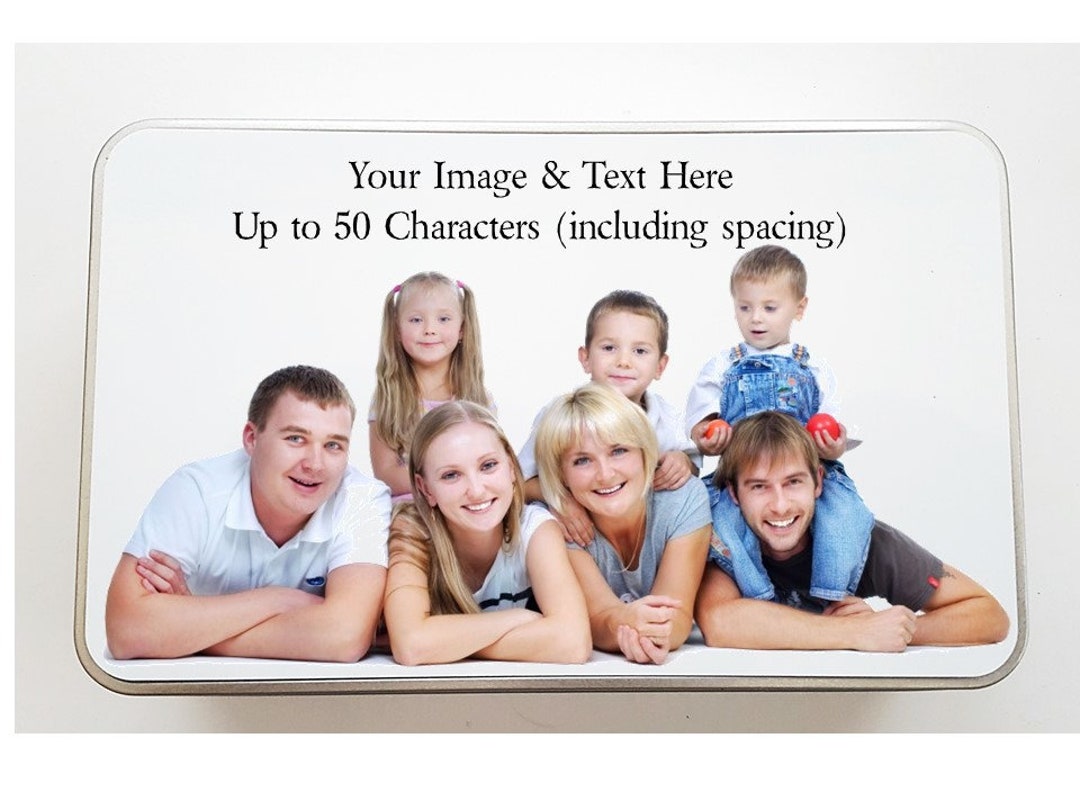 Personalised Photo Tin Custom Photo Keepsake Tin Storage Tin Memory Box ...