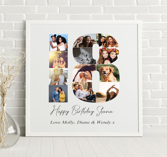 18th Birthday Framed Large Photo Collage Personalised 13 | Etsy
