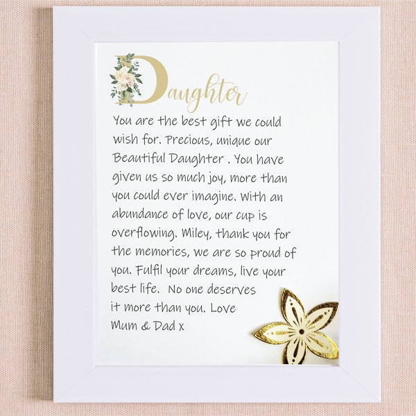 Daughter Poem - Etsy UK