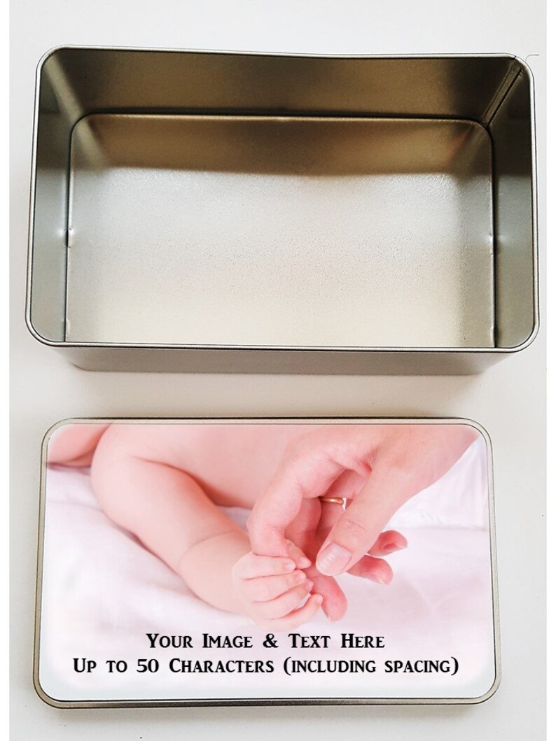 Personalised Photo Tin Custom Photo Keepsake Tin Storage Tin - Etsy