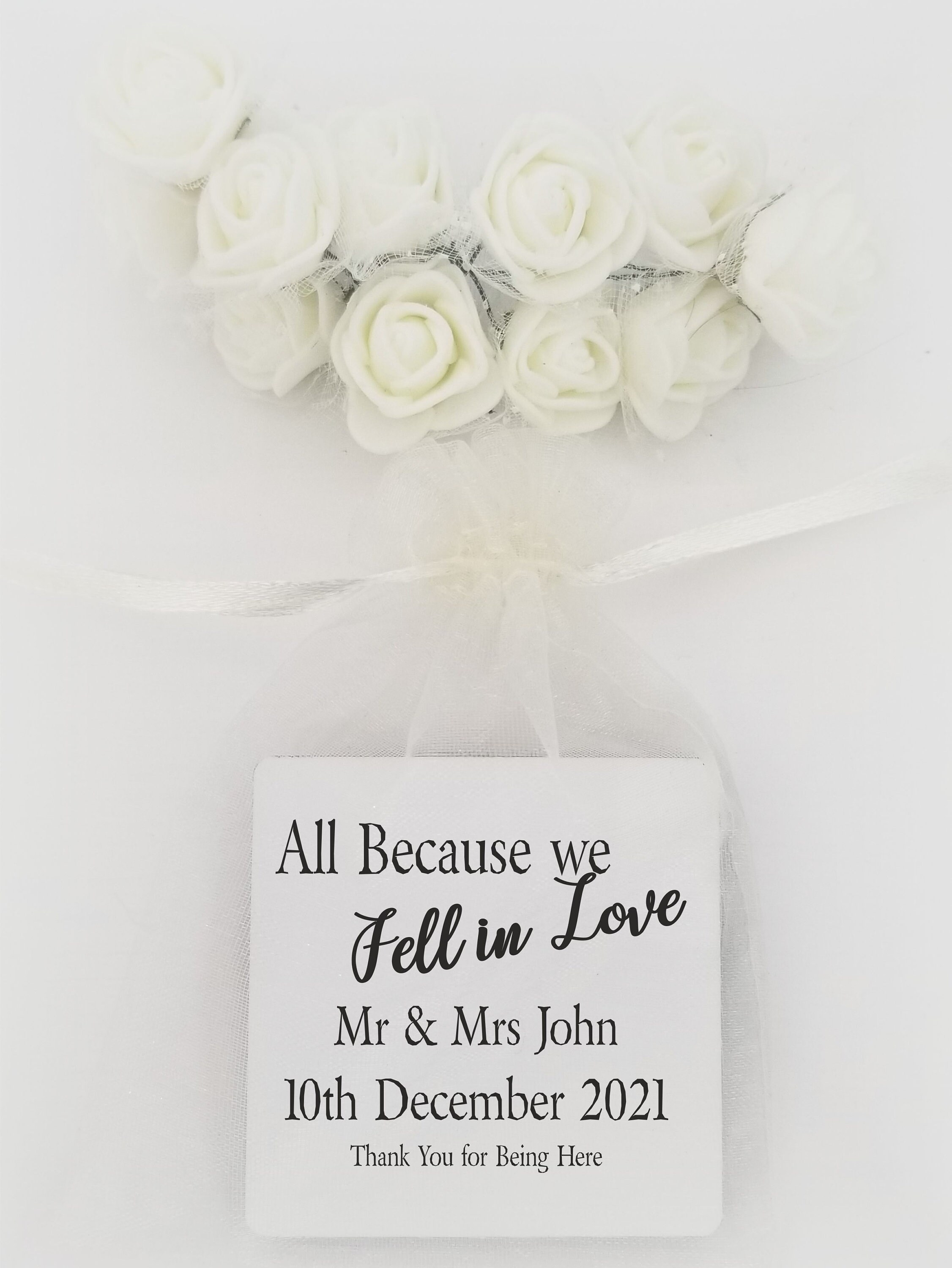 Personalised Square Wedding Favour Token Wedding Gifts Wedding - Etsy ...