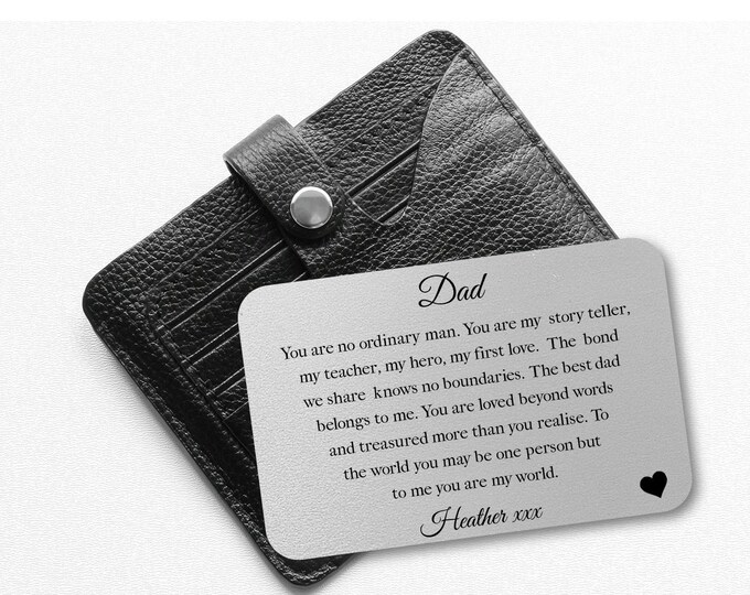 Father of the Groom Personalised Wallet Card Metal Card Father of the ...