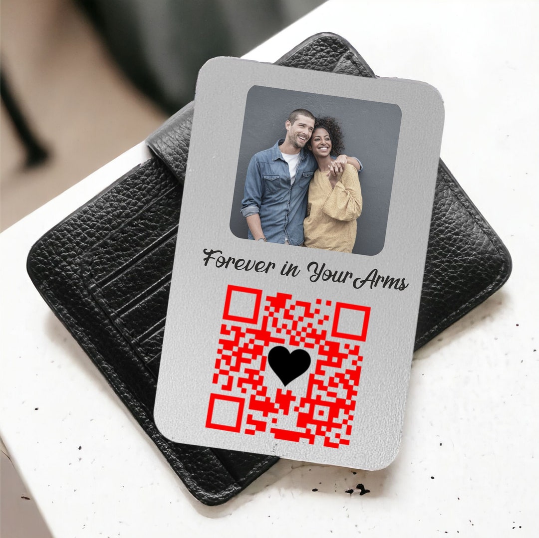 Forever in Your Arms Personalised Love Poem QR Code Greeting Card ...