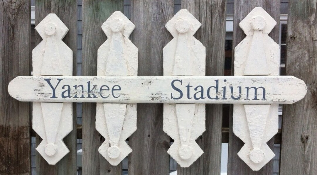 Yankee Stadium Baseball Vintage-style Sign With Hand-painted Lettering ...