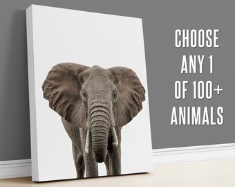 Large Elephant Canvas Wall Art - Etsy