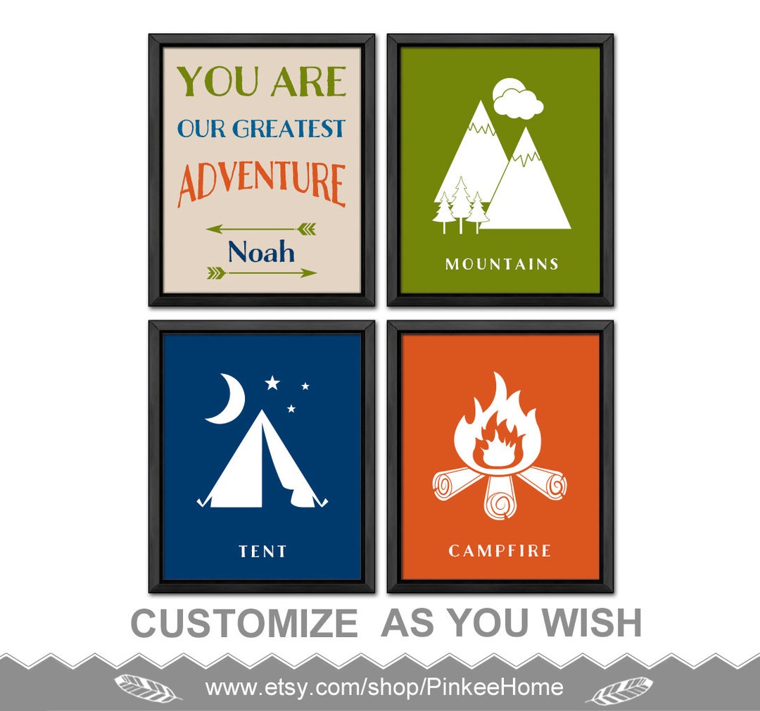 Outdoor Nursery Decor, Camping Baby Decor, Personalized Adventure ...