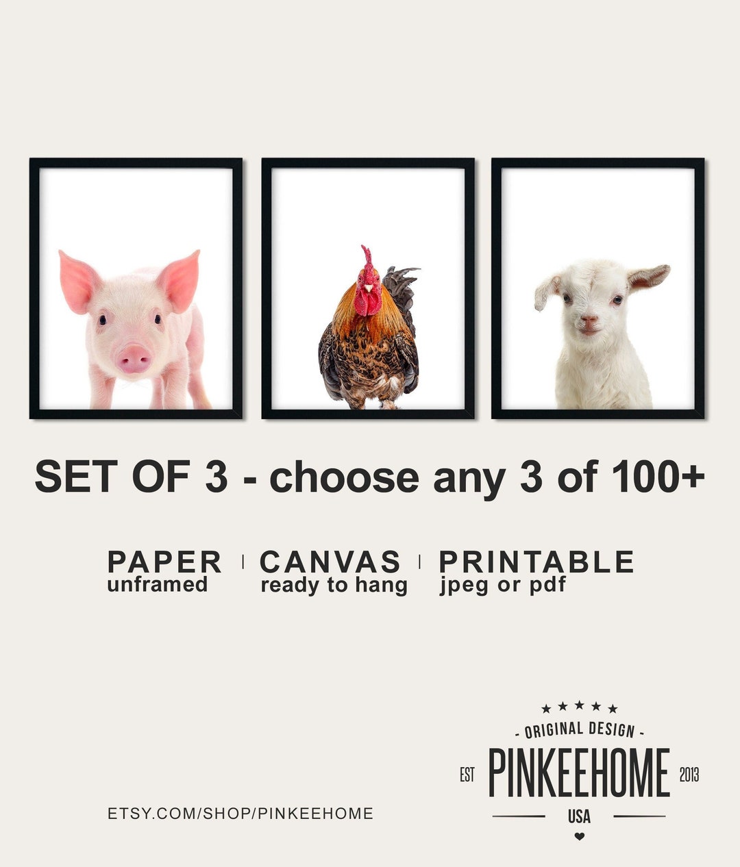 Baby Farm Animal Photos, Farmhouse Baby Nursery, Barn Animal Nursery ...