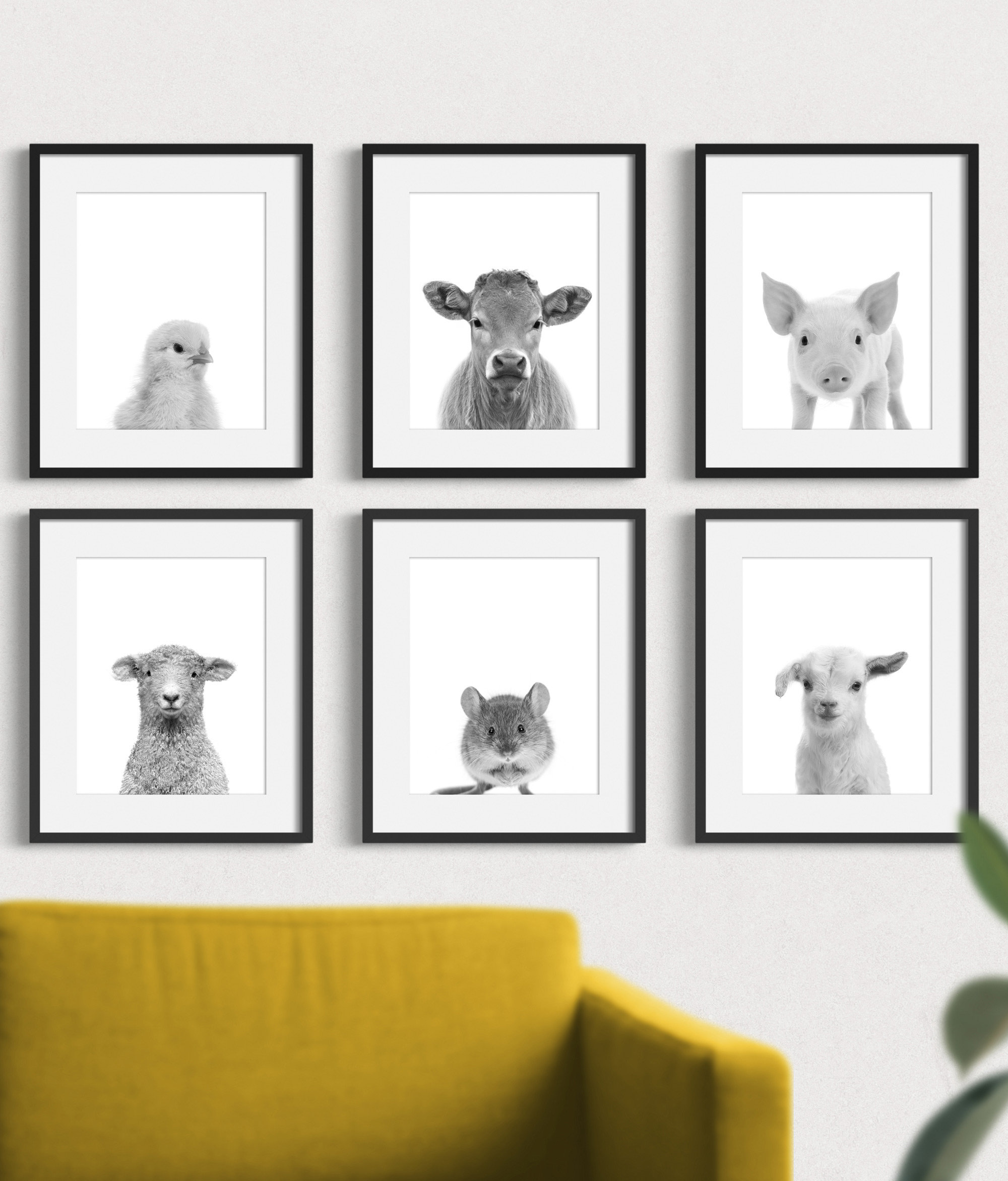 Farm Animal Nursery Prints Barn Animal Prints Farmhouse | Etsy