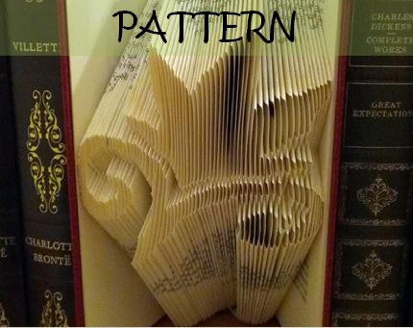 Book Folding Pattern: ORNATE FLOWER Design including Instructions DIY ...