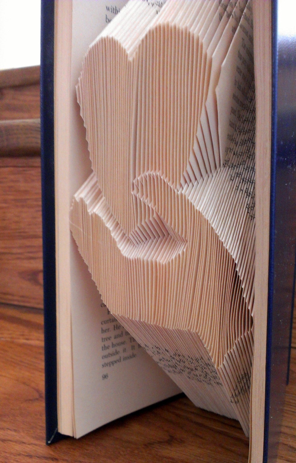 Heart Over Hand Book Folding Pattern | Folded Book Art Template ...