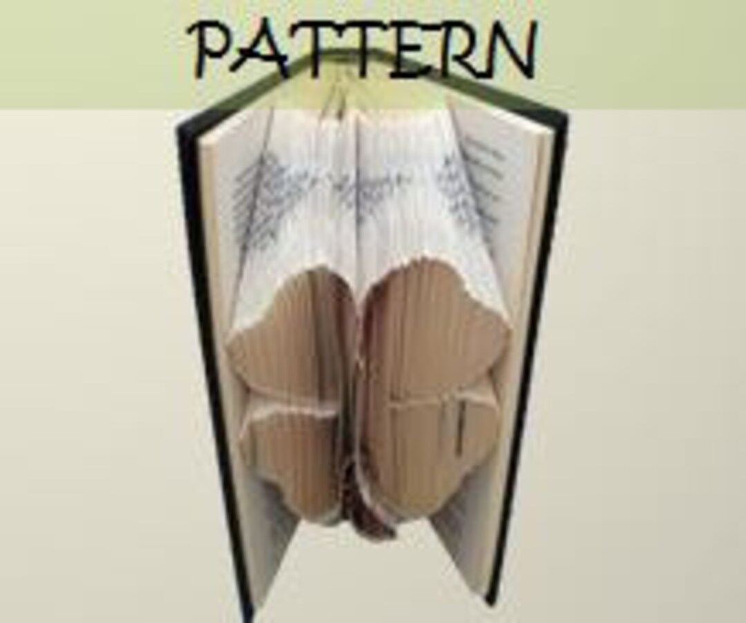 Book Folding Pattern: FOUR LEAF CLOVER Design (including Instructions ...