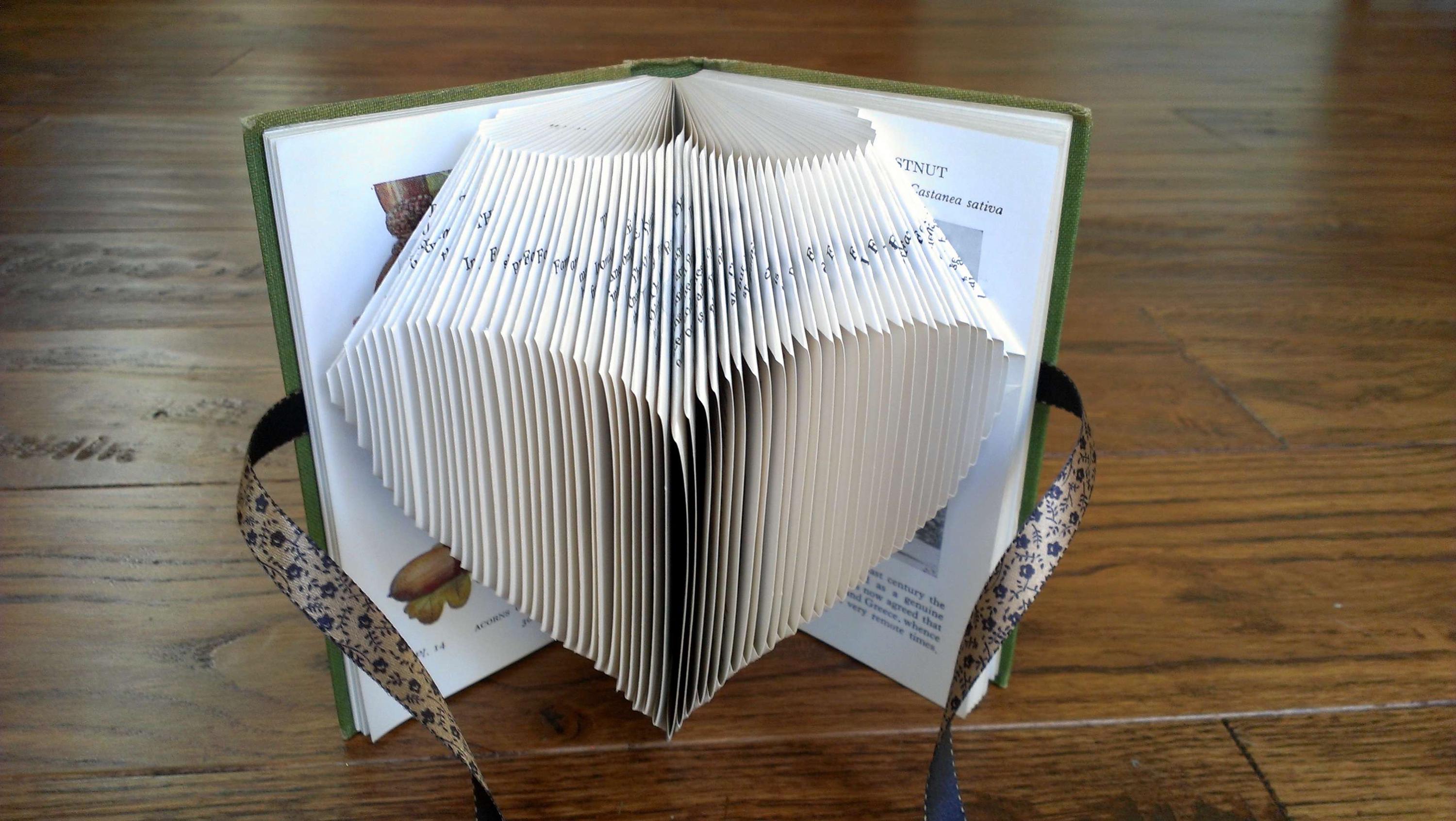 Heart Book Folding Pattern | Folded Book Art Template | Digital ...