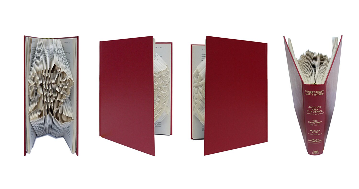 CHINESE LOVE Design Book Folding Pattern | Folded Book Art Template ...
