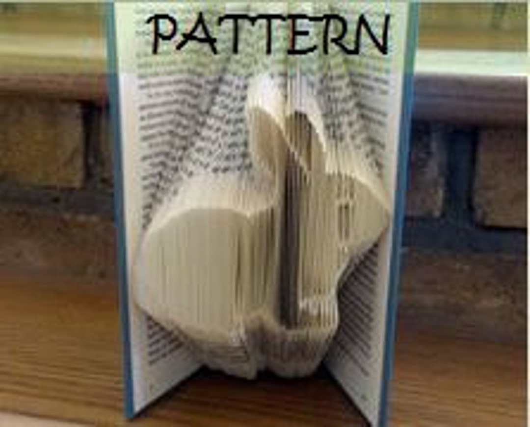 Book Folding Pattern: RABBIT Design including Instructions DIY Gift ...