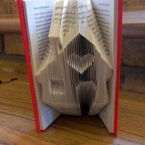 Book Folding Pattern: HOUSE Design (including Instructions) – DIY Gift ...