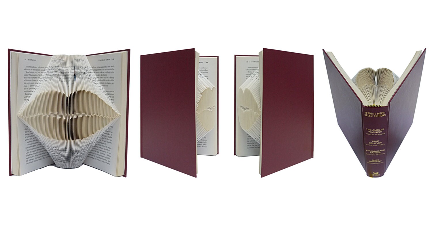 Book Folding Pattern: LIPS Design including Instructions - Etsy