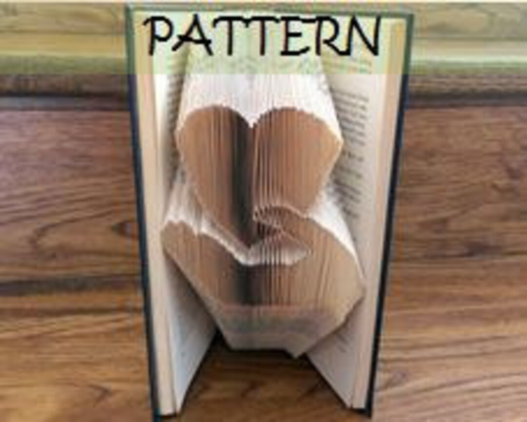 Book Folding Pattern: HEART Over HAND Design including Instructions DIY ...
