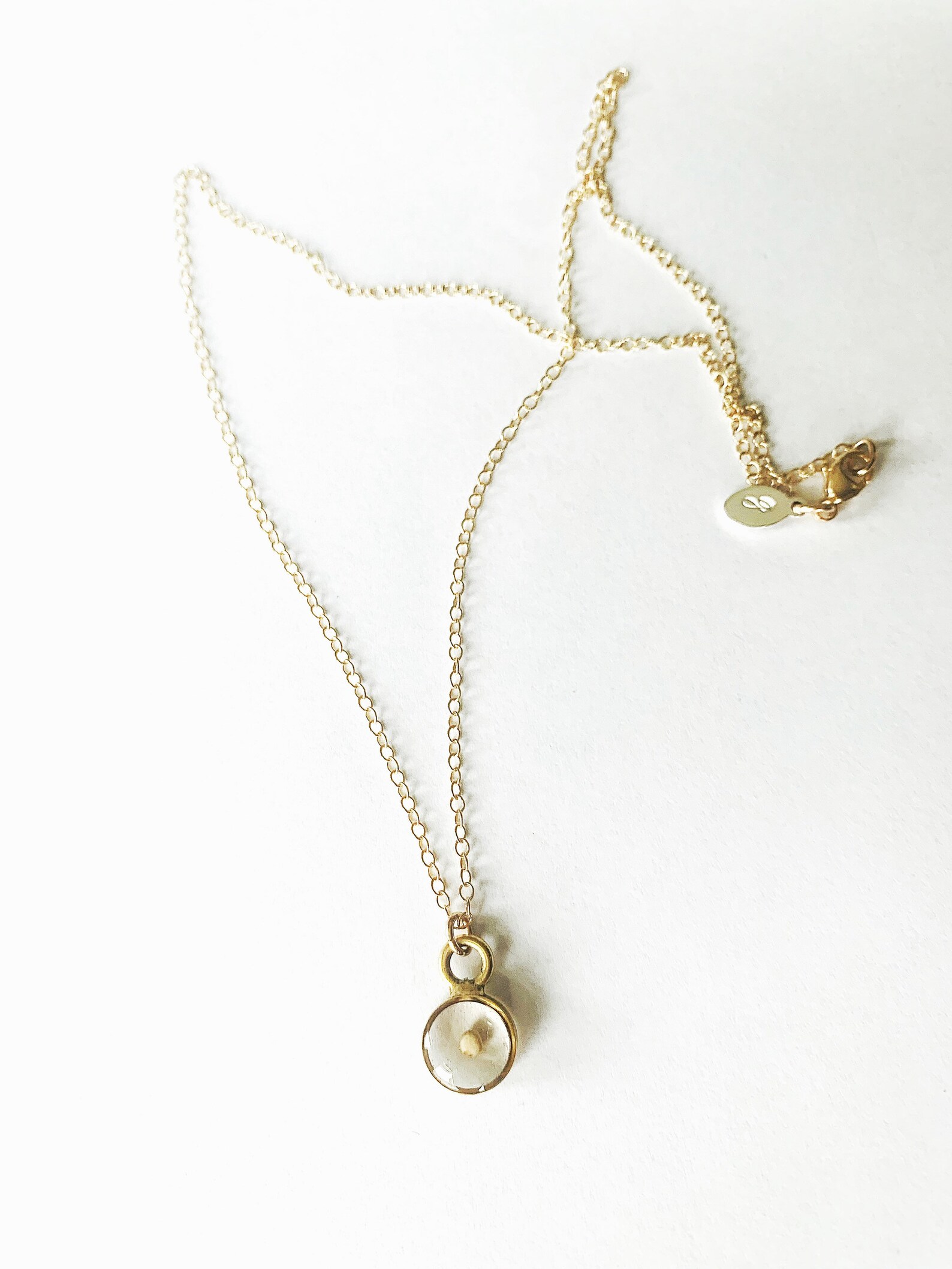 Round FAITH as a Mustard Seed Necklace. Small Dainty - Etsy