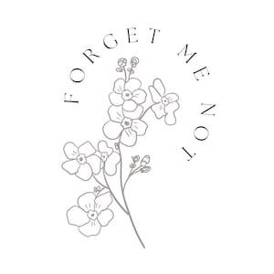 Forget Me Not T-shirt Pre Order Remembrance Blue Floral - Etsy