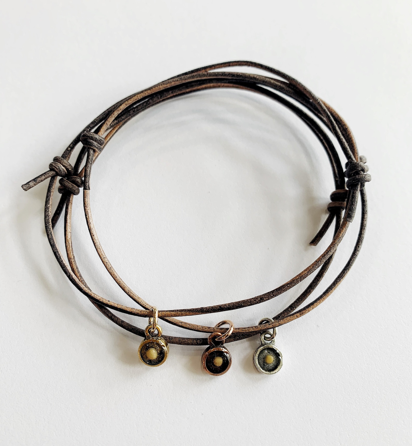 Mini Mustard Seed Leather Bracelet - Etsy