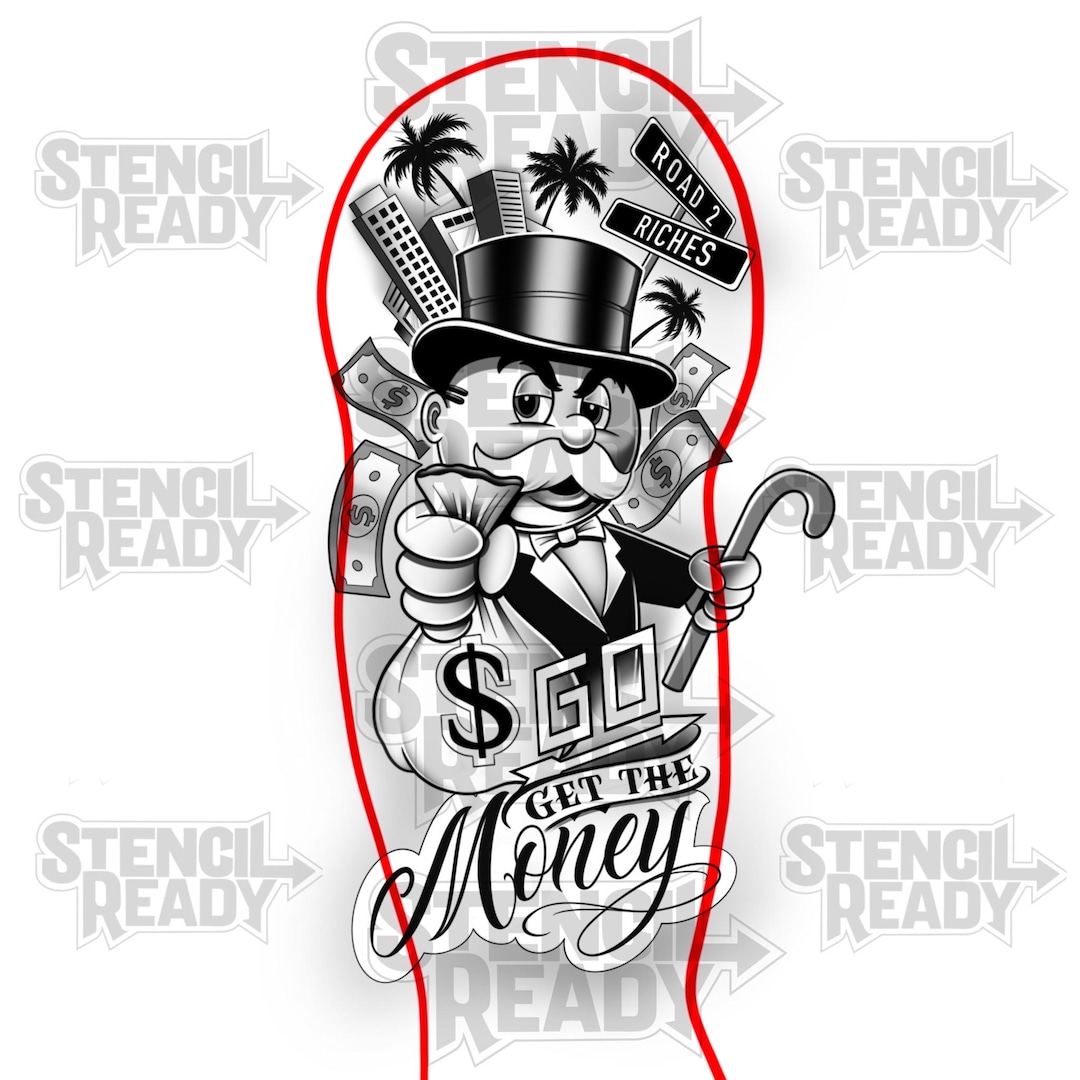 Tattoo Idea: Go Get the Money Tattoo Design #tattoodesign #moneytattoo ...